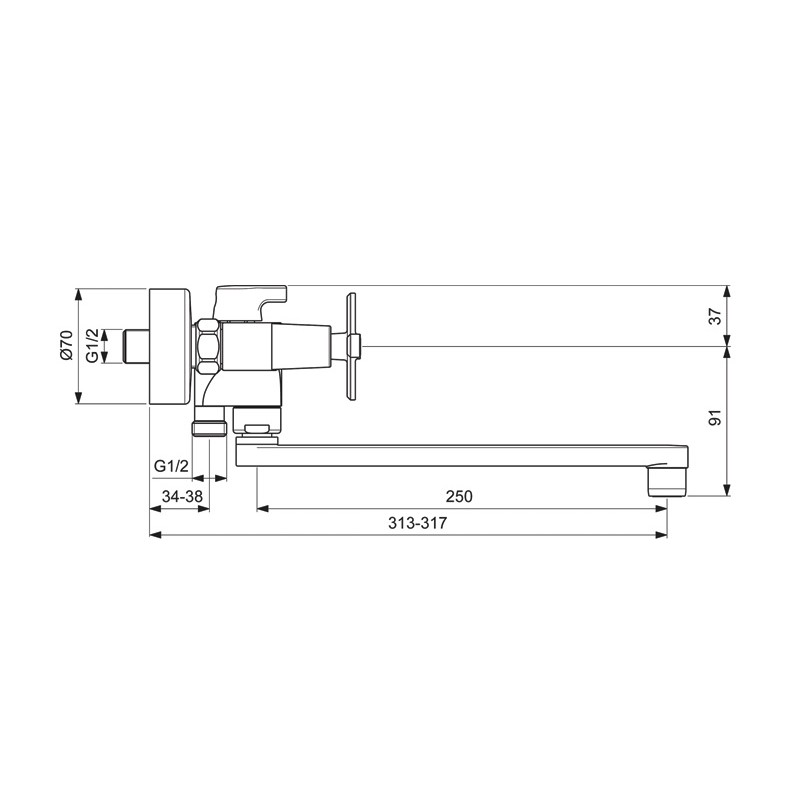 Смеситель для ванны/душа VIDIMA ART BA329AA-105-BA329AA-Смеситель ...