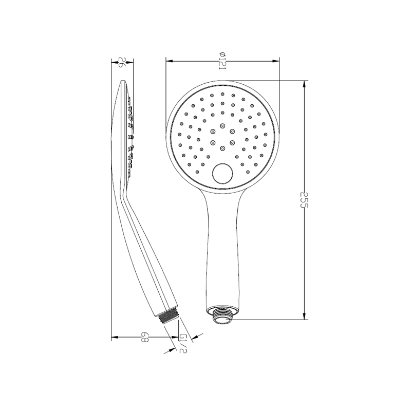 Лейка Smartsant V3601C-767-V3601C-Вива лейка душевая 3-функциональная с ...
